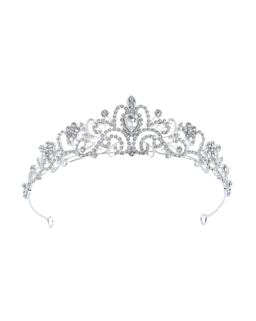 Corona Plateada de Diadema con piedras - M102 Oro Laminado (Copia ...