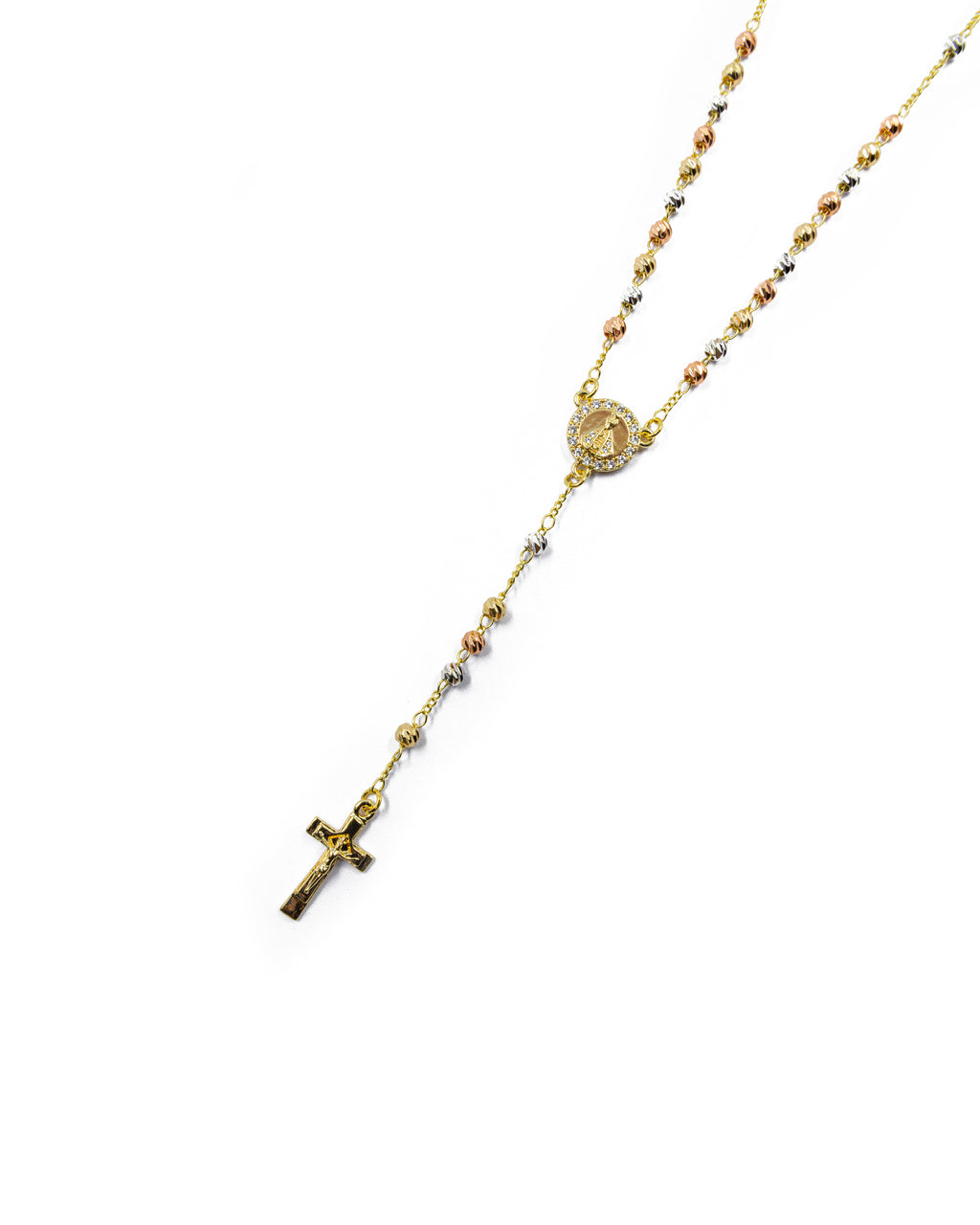 Rosario Tres Colores virgen de Juquila - Oro Laminado M7 – Joyería M&V ...