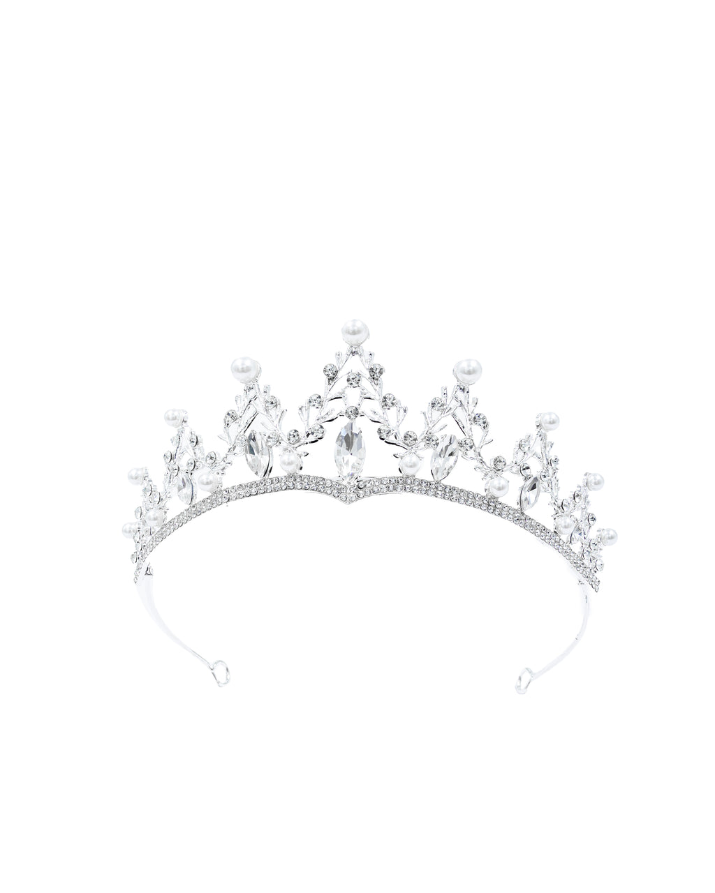 Corona Plateada de Diadema con piedras - M4 Oro Laminado – Joyería M&V ...
