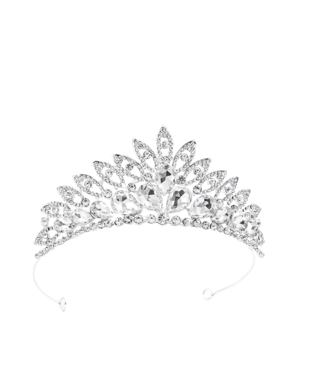 Corona Plateada de Diadema con piedras - M9 Oro Laminado – Joyería M&V ...
