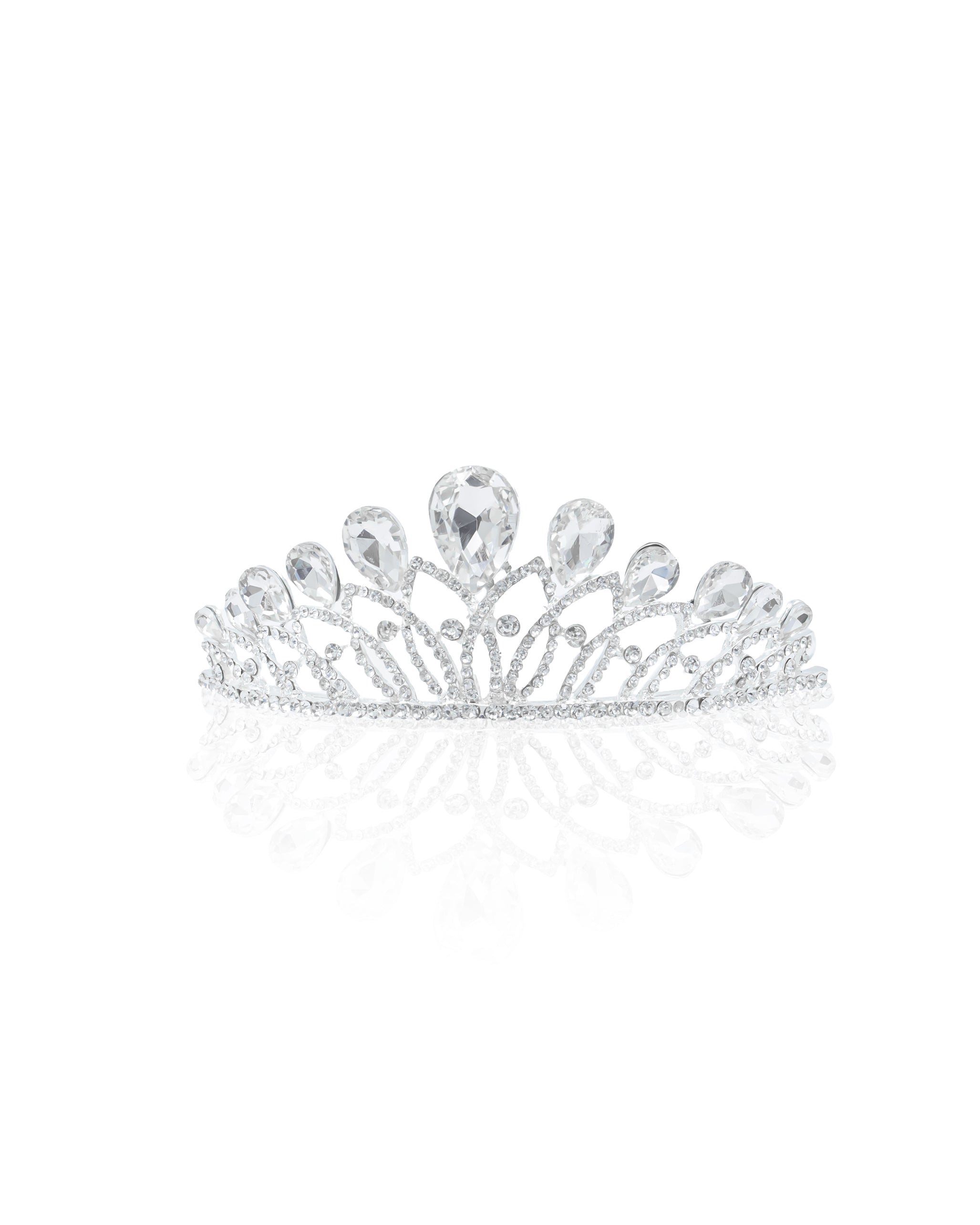 Corona Plateada de Diadema con piedras - M17 Oro Laminado – Joyería M&V ...