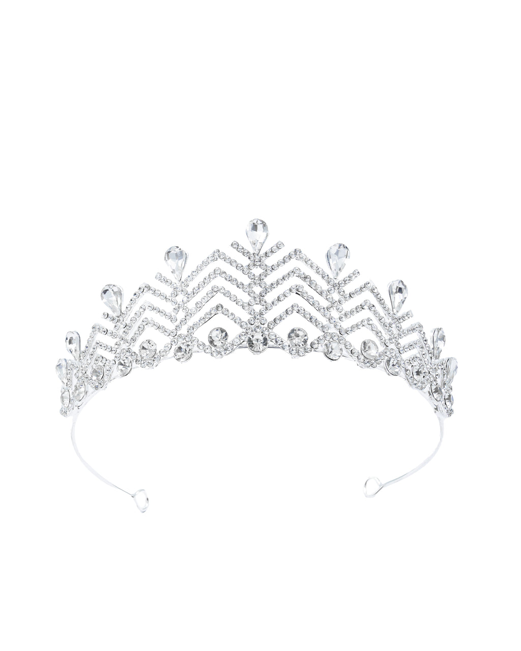 Corona Plateada de Diadema con piedras - M22 Oro Laminado – Joyería M&V ...